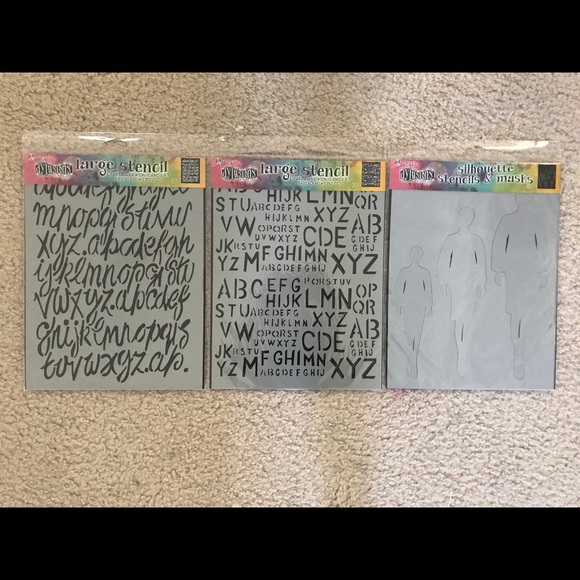 Ranger Dylusions | Office | New Three Large Stencils Alphabet ...